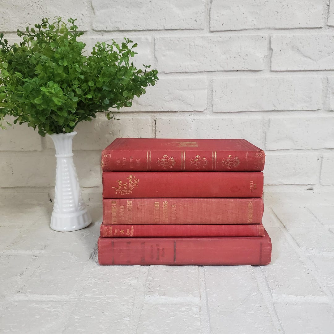 Vintage Book Stack Hardback Book Bundle Antique Book Stack Shelf ...