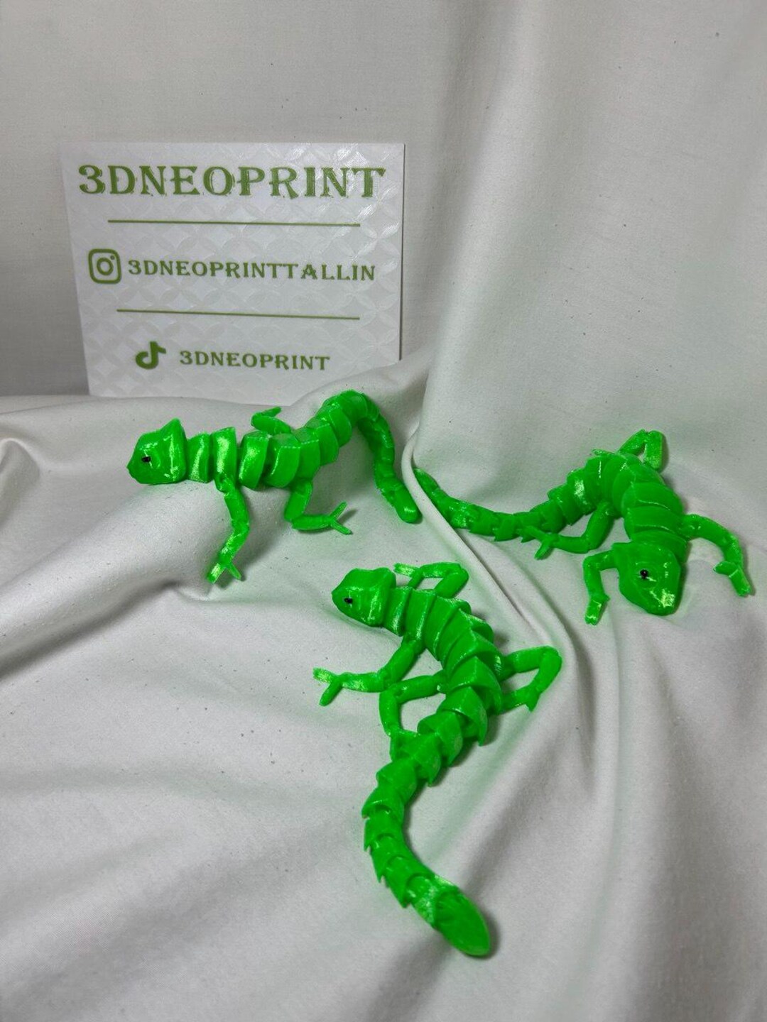 Articulated 3D Printed Lizard – Flexible Fidget Toy, Gecko, Reptile ...