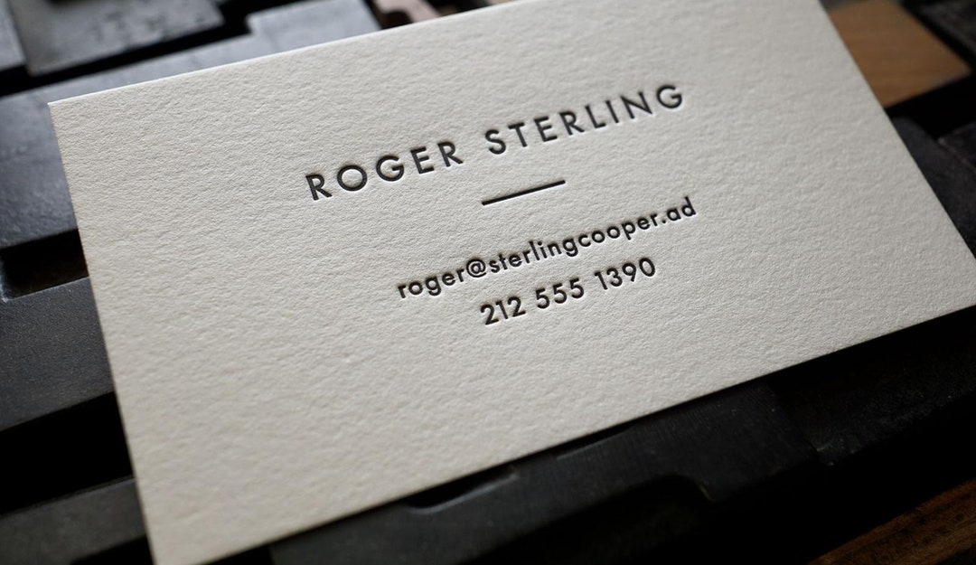The Kennedy – Custom Letterpress Printed Calling Cards - Etsy