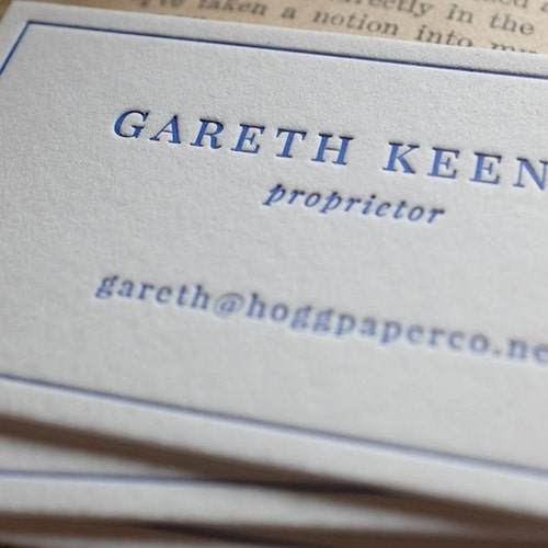 The Guildsman Custom Letterpress Printed Calling Cards - Etsy