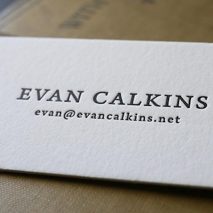 The Guildsman Custom Letterpress Printed Calling Cards - Etsy