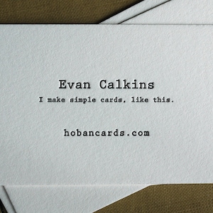 The Typewriter – Custom Letterpress Printed Calling Cards - Etsy