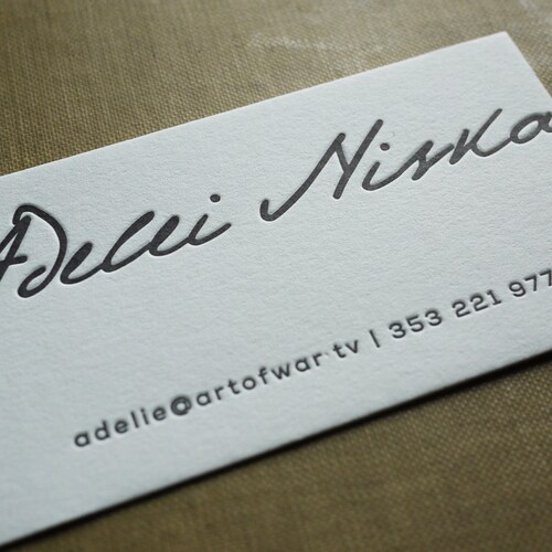 The Requisite Card Custom Letterpress Printed Calling Cards - Etsy