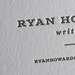 The Writer – Custom Letterpress Printed Calling Cards - Etsy