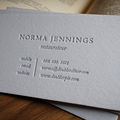 The Requisite Card Custom Letterpress Printed Calling Cards - Etsy