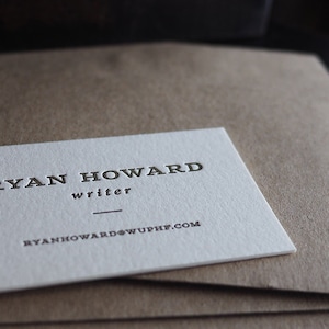 The Writer – Custom Letterpress Printed Calling Cards - Etsy