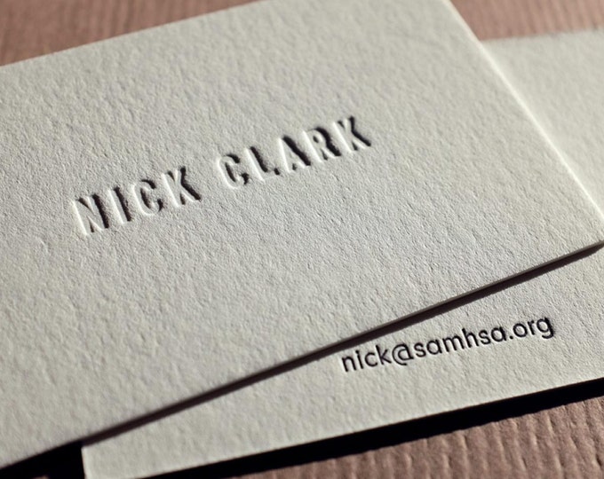 Letterpress Business Cards, Calling Card, Small Business, Photographer ...