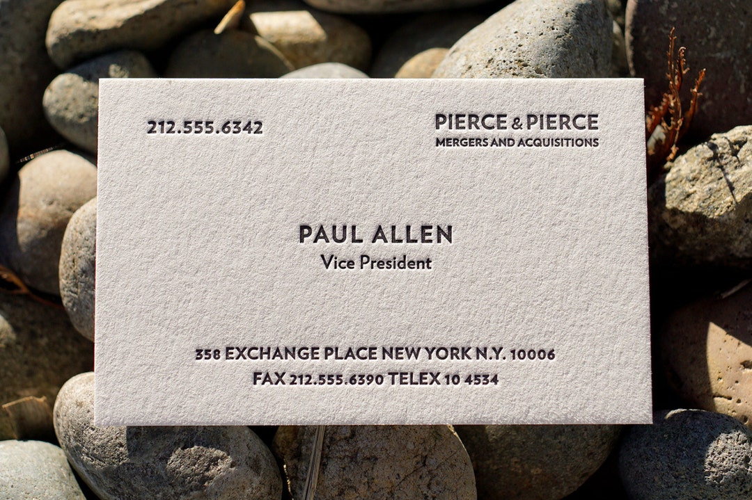 The Improved Paul Allen – Custom Letterpress Printed Calling Cards - Etsy