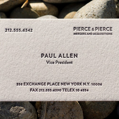 The Requisite Card Custom Letterpress Printed Calling Cards - Etsy