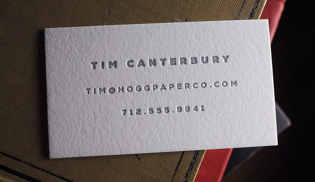 The Minimalist – Custom Letterpress Printed Calling Cards - Etsy