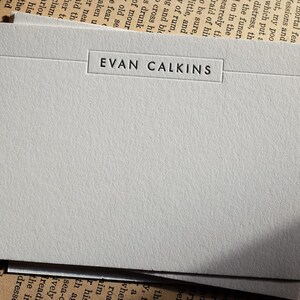 The Kennedy Notecard – Custom Letterpress Printed Notecard - Etsy
