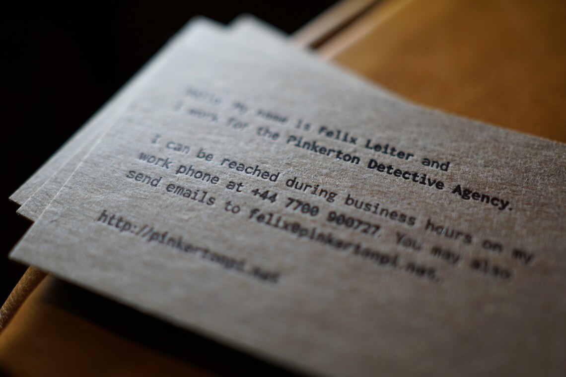 The Operative Custom Letterpress Printed Calling Cards | Etsy