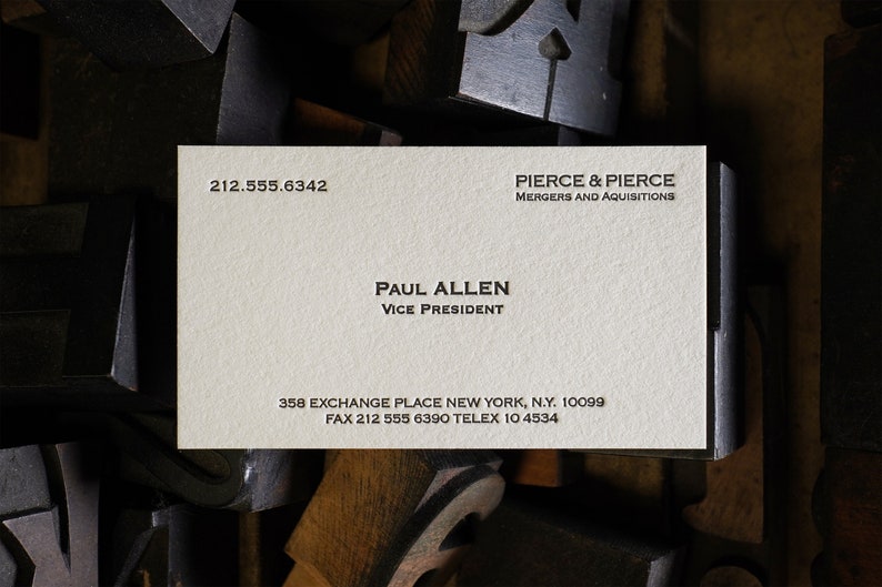 The Original Paul Allen – Custom Letterpress Printed Business Cards - Etsy
