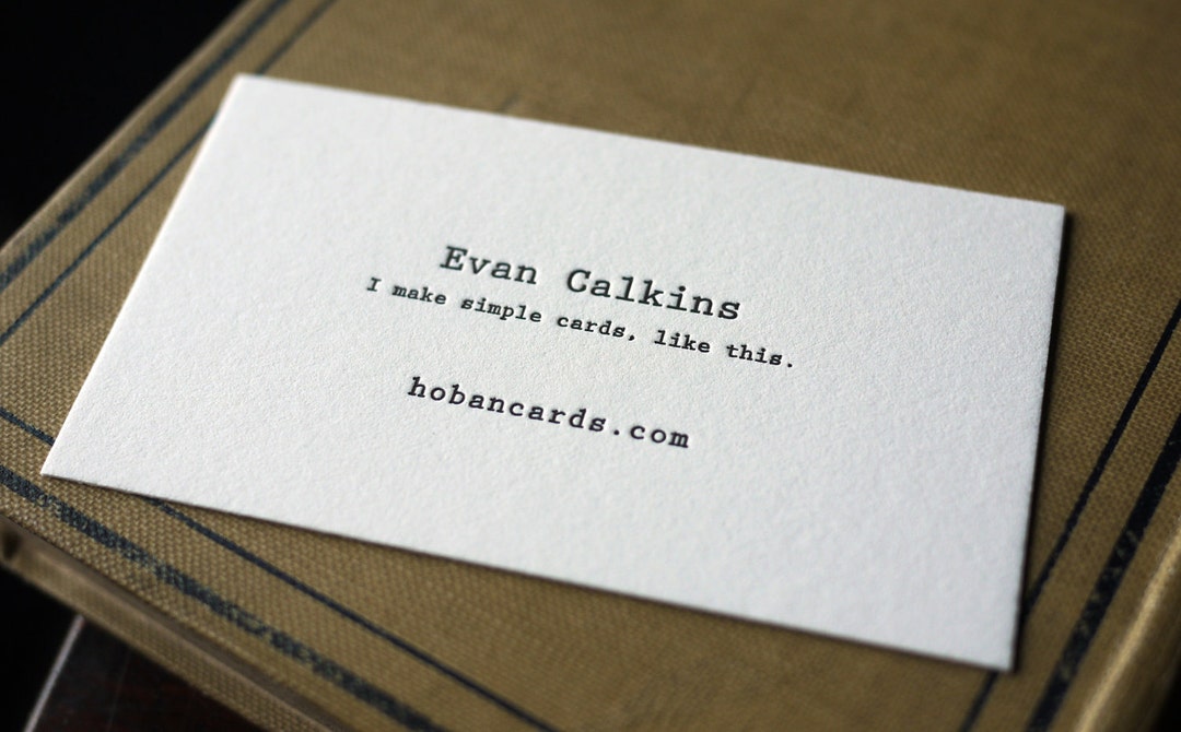 The Typewriter – Custom Letterpress Printed Calling Cards - Etsy