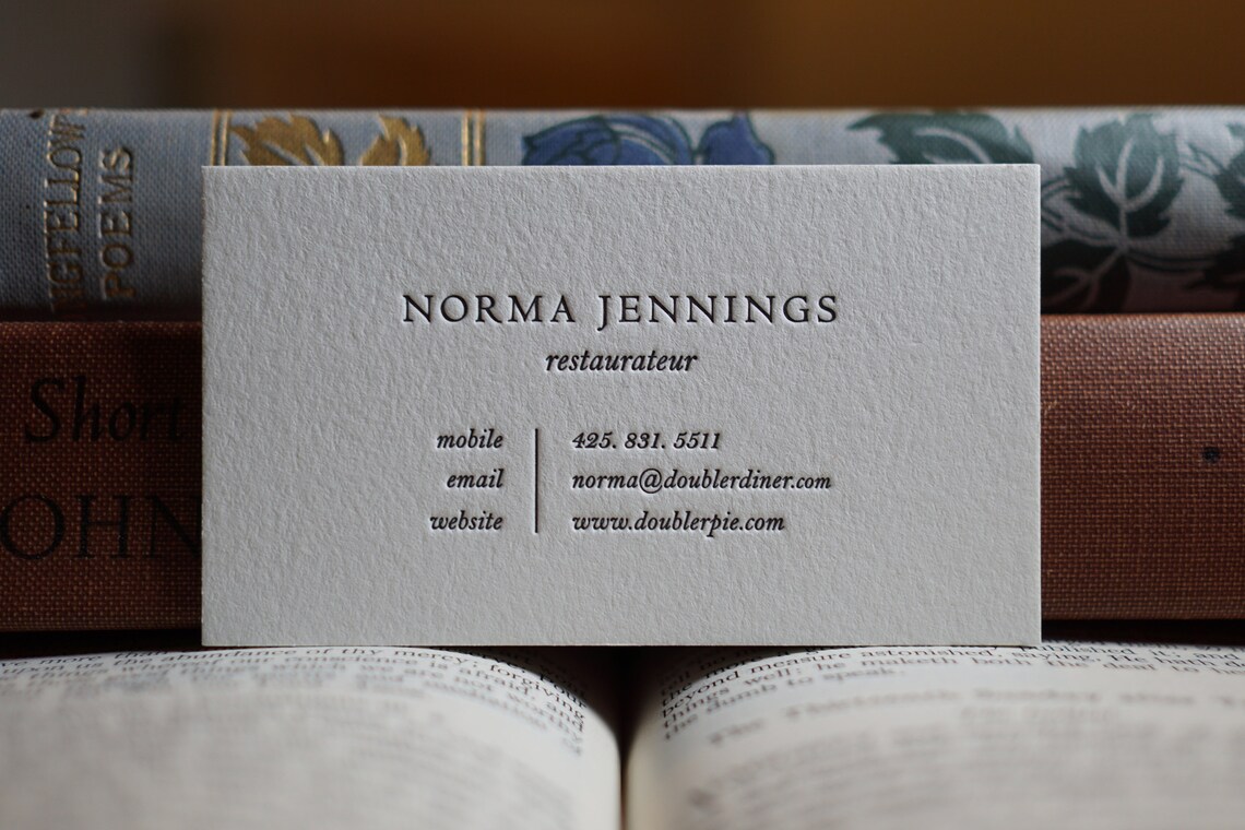 The Guildsman – Custom Letterpress Printed Calling Cards - Etsy