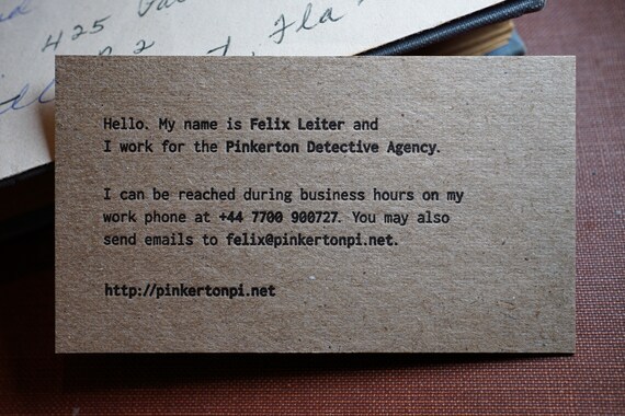 The Operative Custom Letterpress Printed Calling Cards | Etsy