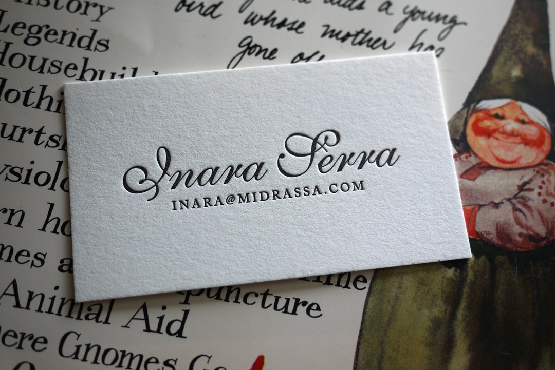 The Fancy Card – Custom Letterpress Printed Calling Cards - Etsy
