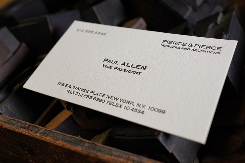 The Original Paul Allen – Custom Letterpress Printed Business Cards - Etsy