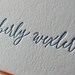 The Wayward - Custom Letterpress Printed Calligraphy Cards - Etsy