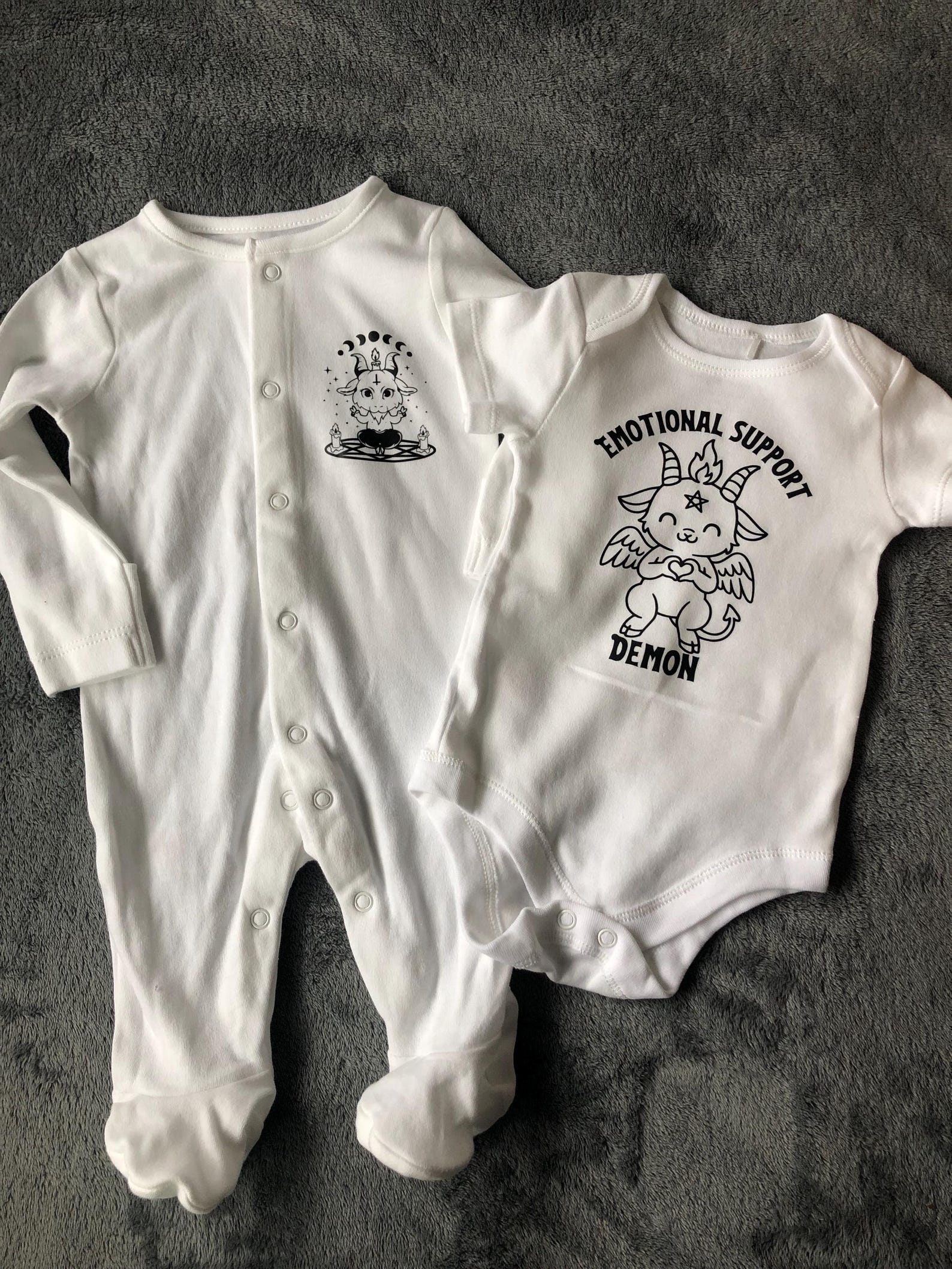 3 Piece Behemoth Baby Outfit, Babies Emotional Support Demon, Cute ...