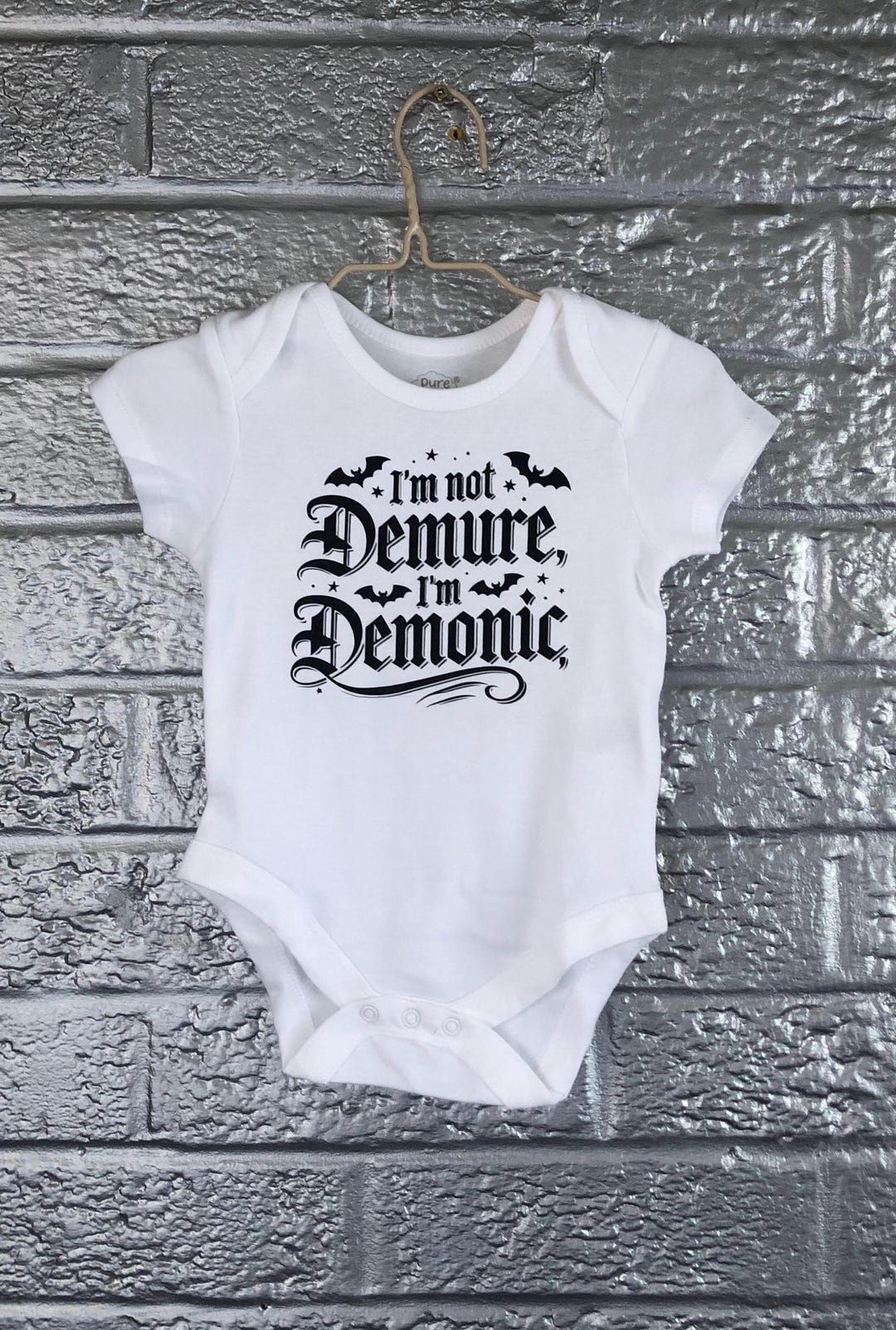 Demonic Baby Onesie, Alternative Baby Clothes, Baby Clothes for Goth ...