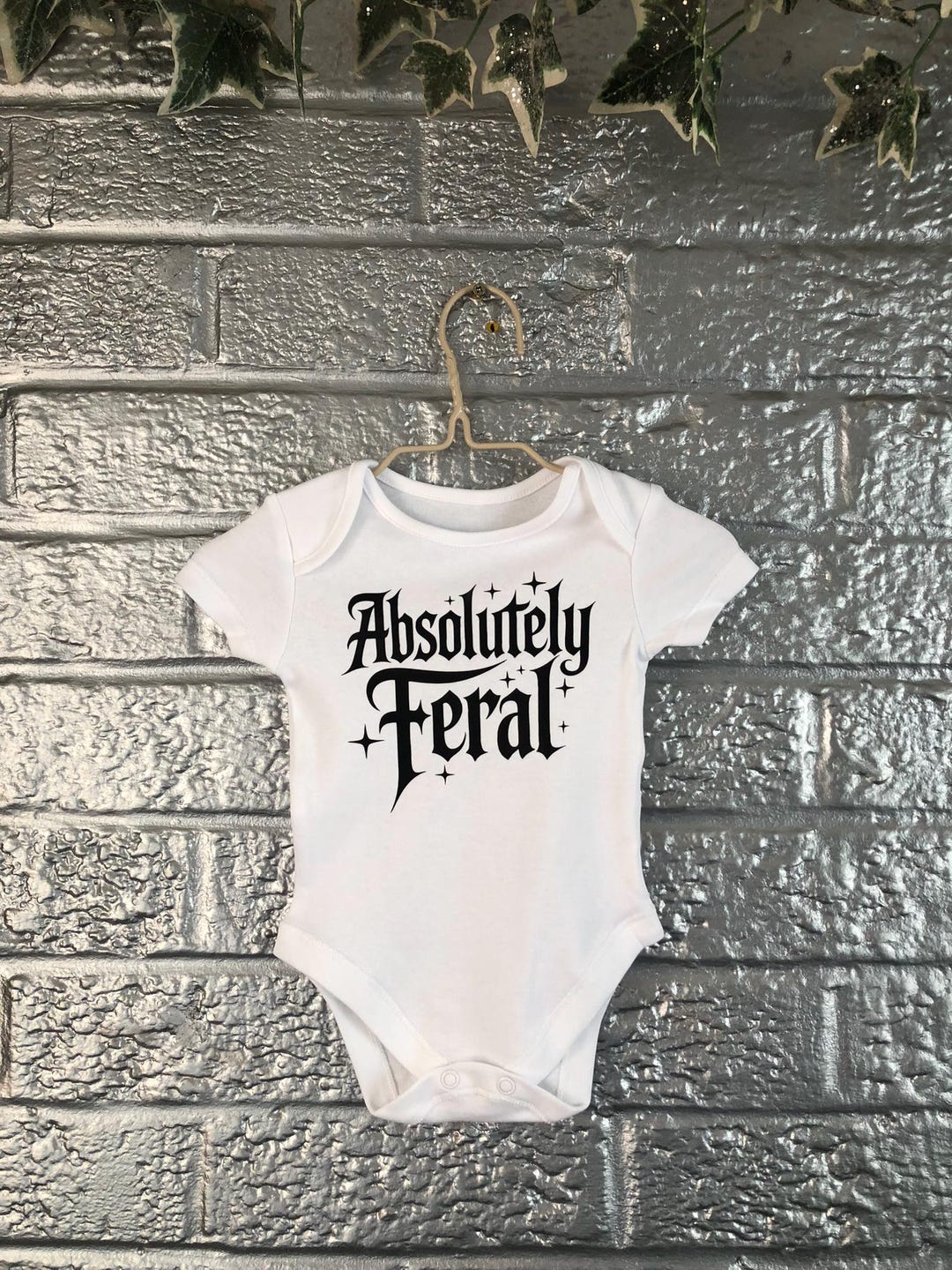Absolutely Feral Baby Onesie, Goth Baby Onesie, Alternative Baby ...