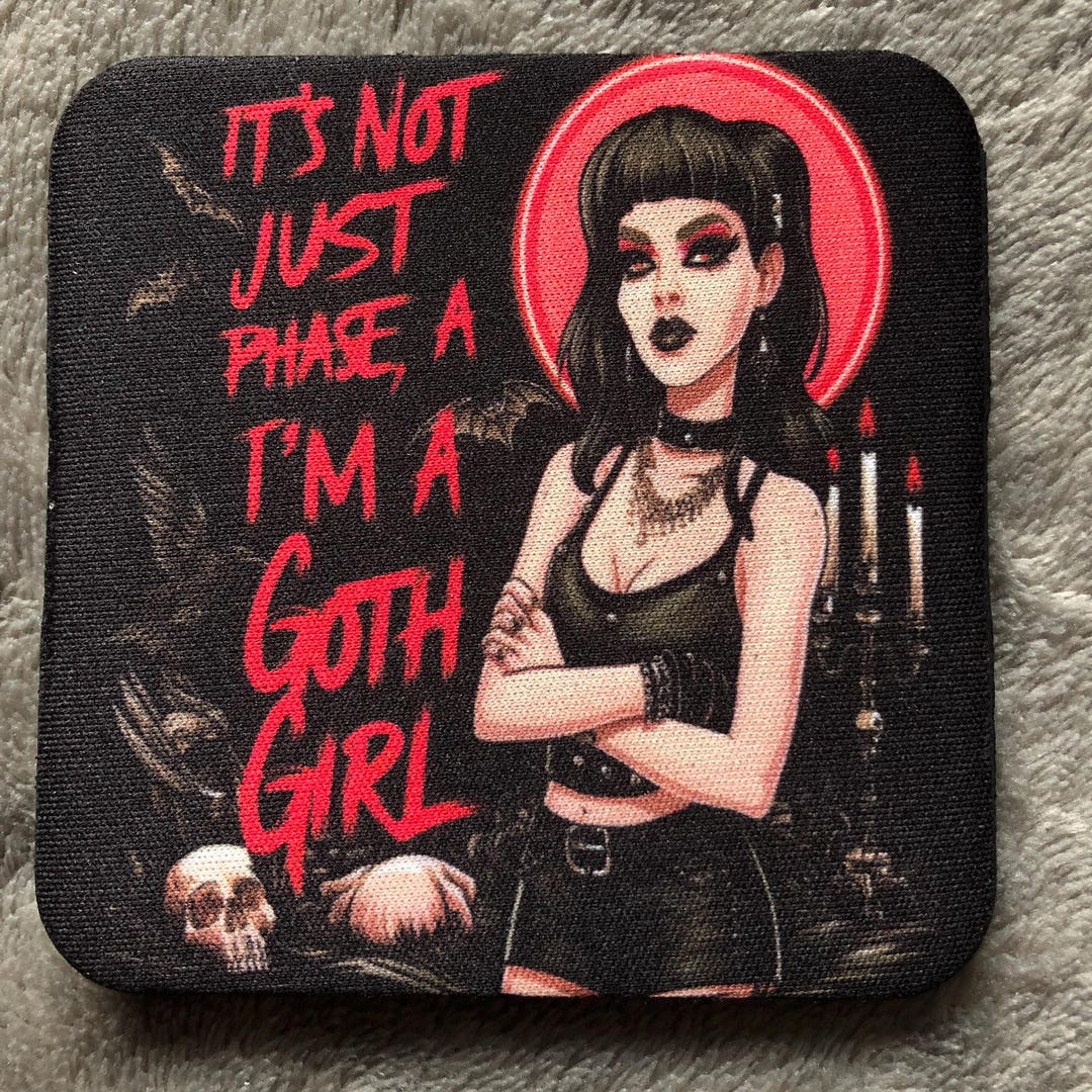 Goth Girl Coaster: Goth Girl Drinks Accessory, Goth Girl Home Decor ...