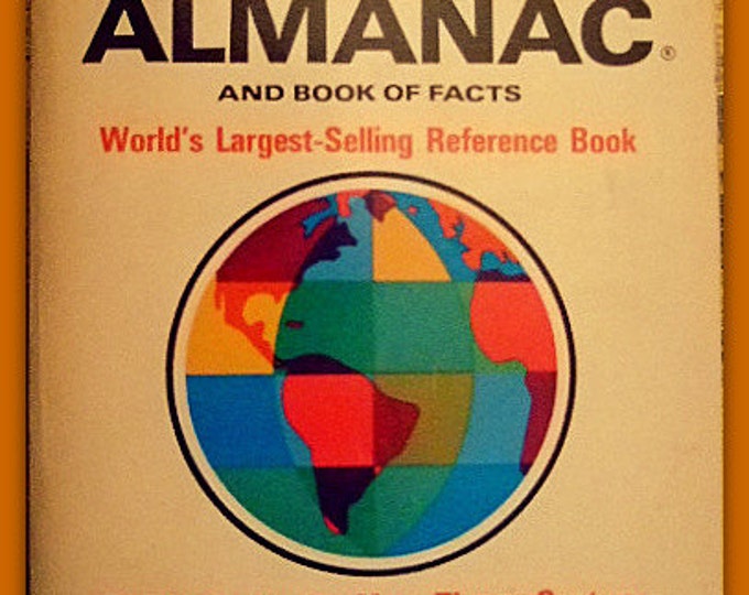 Vintage 1970 World Almanac and Book of Facts, Historic Reference Book ...