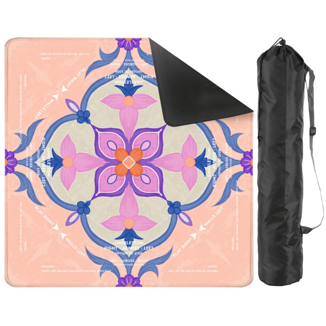 Mahjong Game Mat With Tips, Preppy Style, Mahjong Gift, Mahjong Mat ...