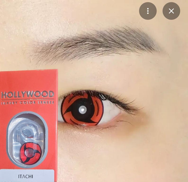 Halloween Fashion Eye Contact Lenses Red and Black Fashion Color ...