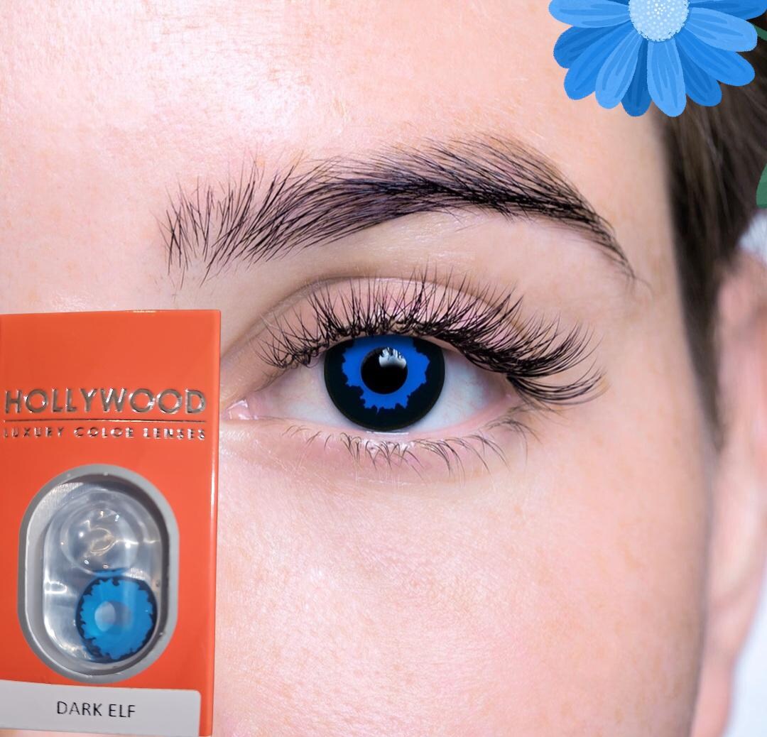 Halloween Fashion Eye Contact Lenses Red and Black Fashion Color ...