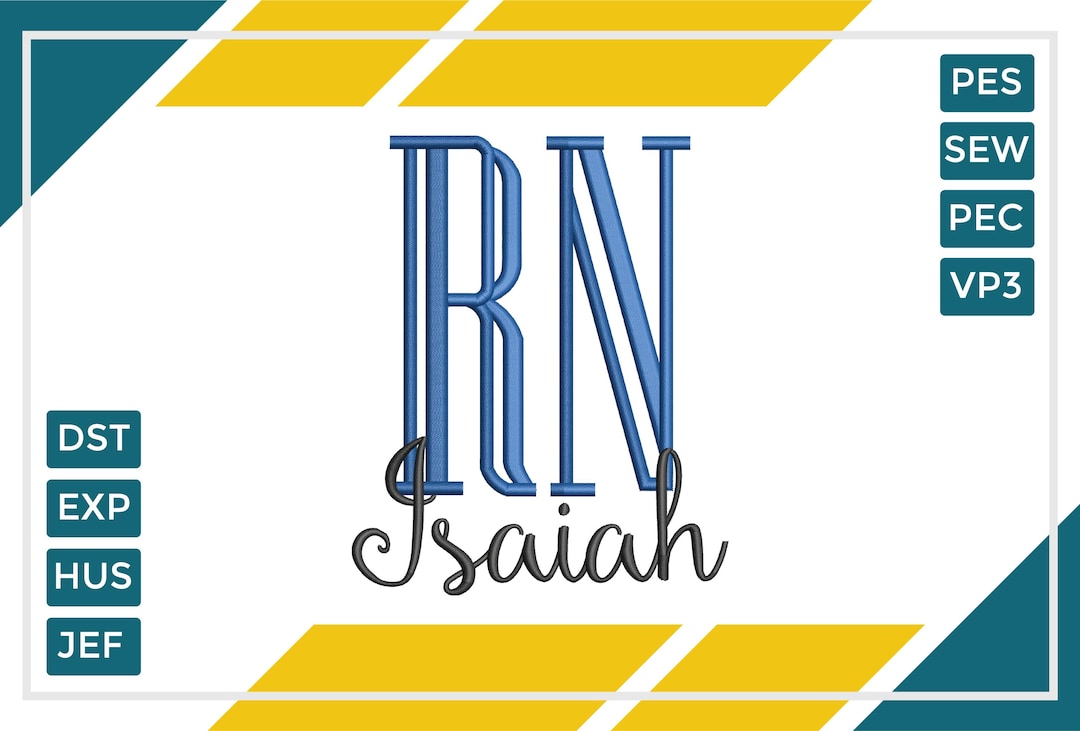 Custom Nurse Machine Embroidery, Nurse Graduation Gift, Personalized RN ...