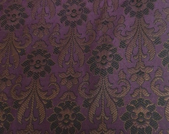 Purple Brocade Fabric - Etsy