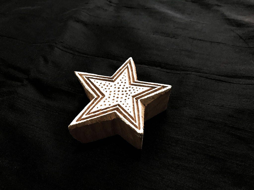 Star Pattern Indian Block Printing Stamp/tjap/textile Pottery Stamp ...