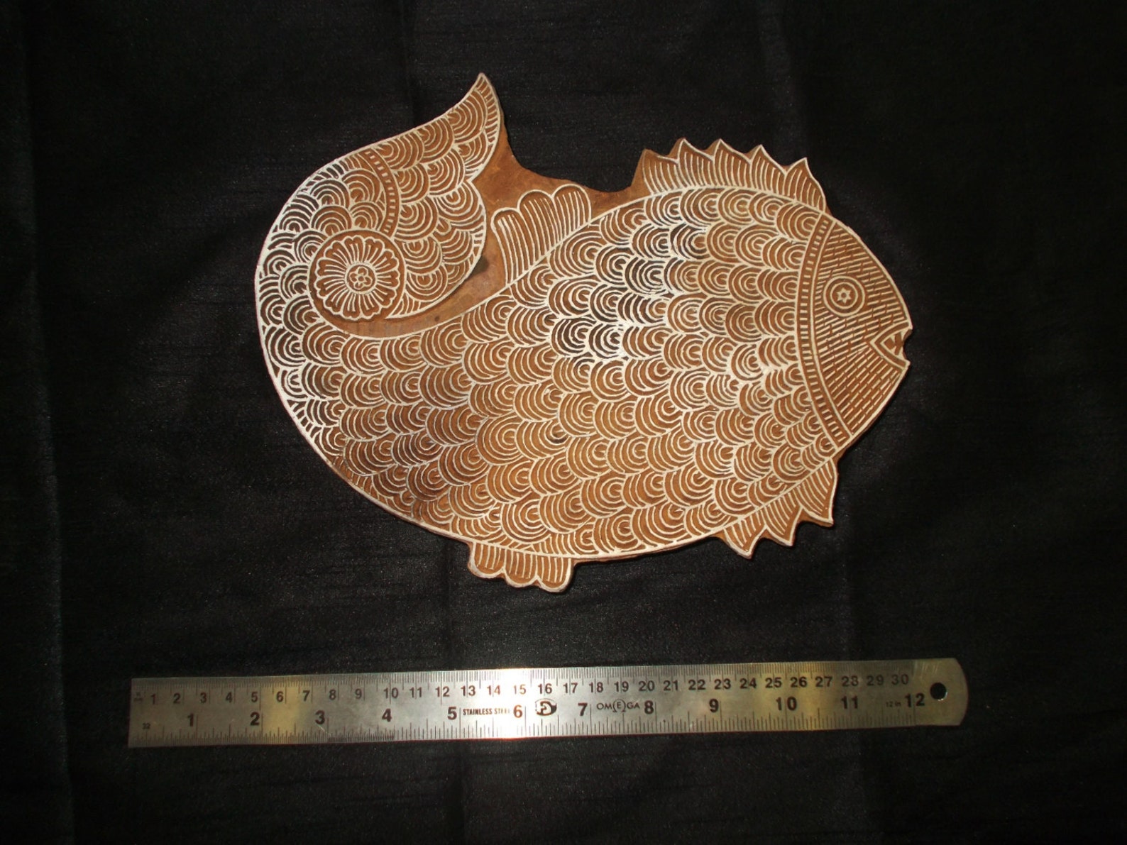 Fish Indian Block /big Block/printing Stamps/wooden Block for Printing ...
