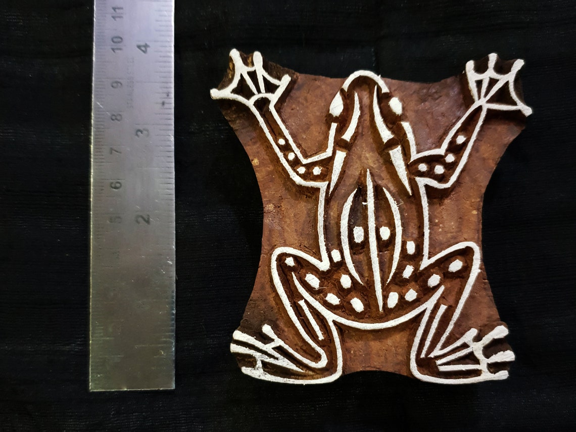 Frog Animal Design Indian Block Printing Stamp/tjap/wooden - Etsy