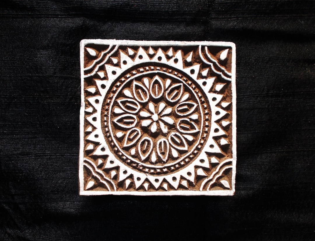 Square Indian Block Printing Stamps/textile Pottery Stamp/tjap/hand ...