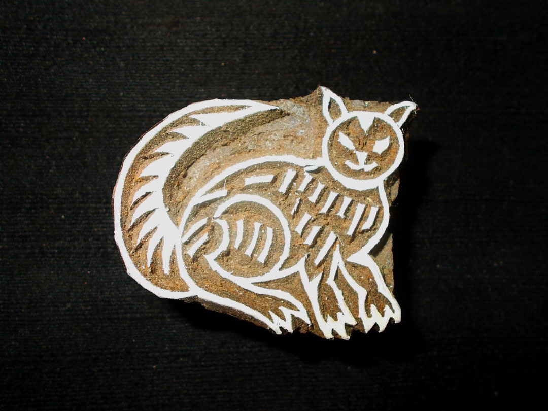Cat Design / Animal Indian Block Printing Stamps/wooden Block for ...