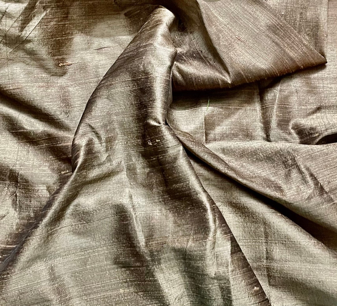 Antique Gold Dupioni Silk Fabric by the Yard Pure Luxury Raw Silk for ...