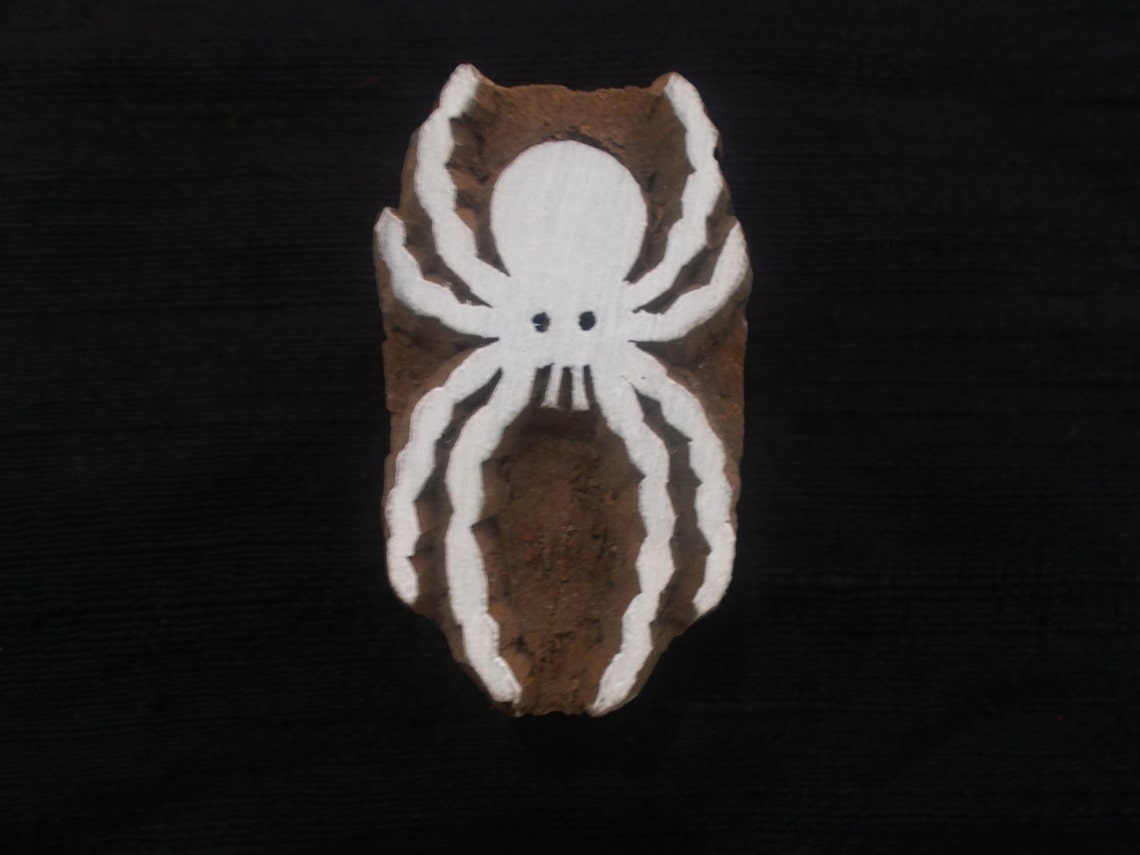 Spider Design Hand Carved Indian Block Printing Stamps/wooden - Etsy