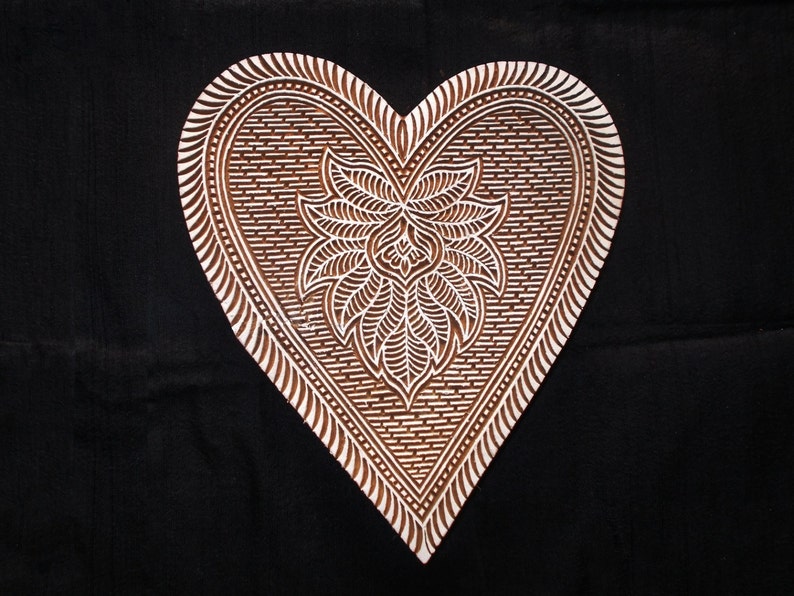 Heart Intricate Design Indian Block Printing Stamps/hand - Etsy