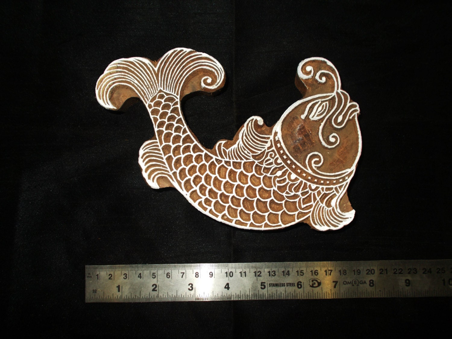 Fish Pottery Stamp/hand Carved Indian Block Printing Stamps/tjaps ...