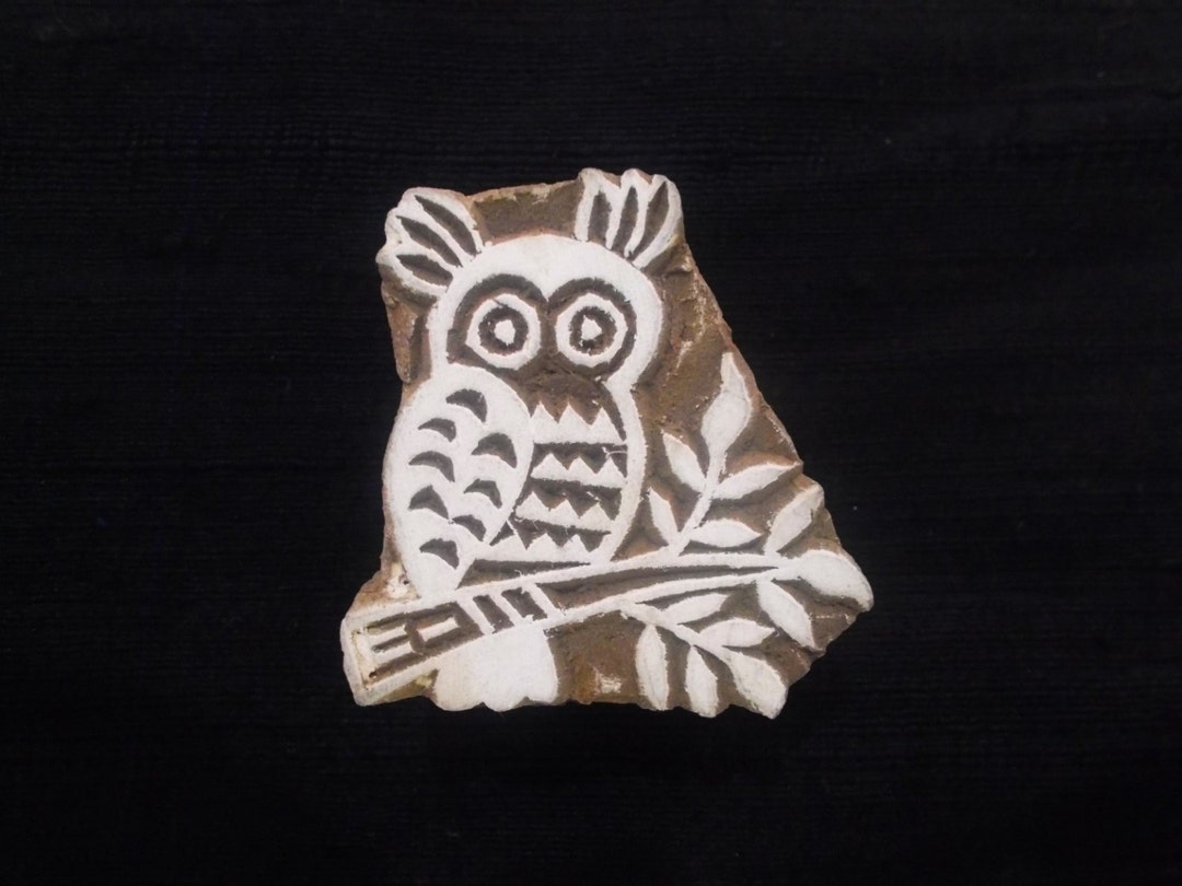 Owl Bird Design Indian Block Printing Stamps/wooden Block for Printing ...