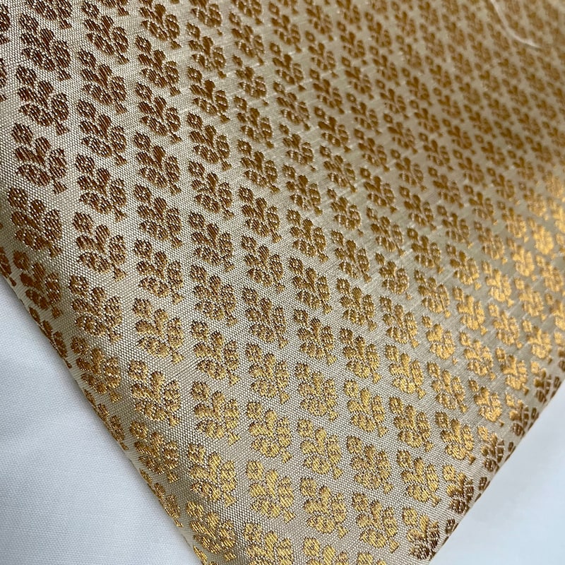White Brocade - Etsy