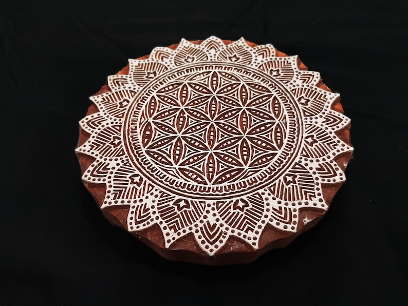 Circle Mandala/round Lace Doily Stamp/hand Carved Block - Etsy
