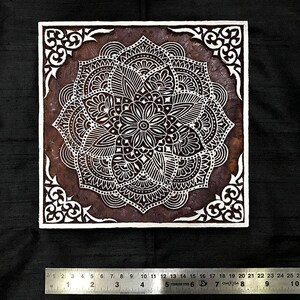 Square Mandala Indian Block Printing Stamp/tjap/textile Pottery Stamp ...