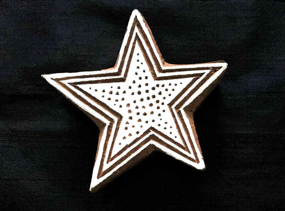 Star Pattern Indian Block Printing Stamp/tjap/textile Pottery Stamp ...