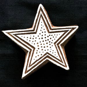 Star Pattern Indian Block Printing Stamp/tjap/textile Pottery Stamp ...