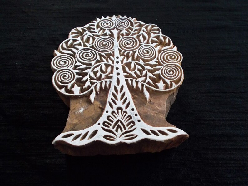 Tree of Life Hand Carved Indian Block Printing Stamp/tjap/textile ...