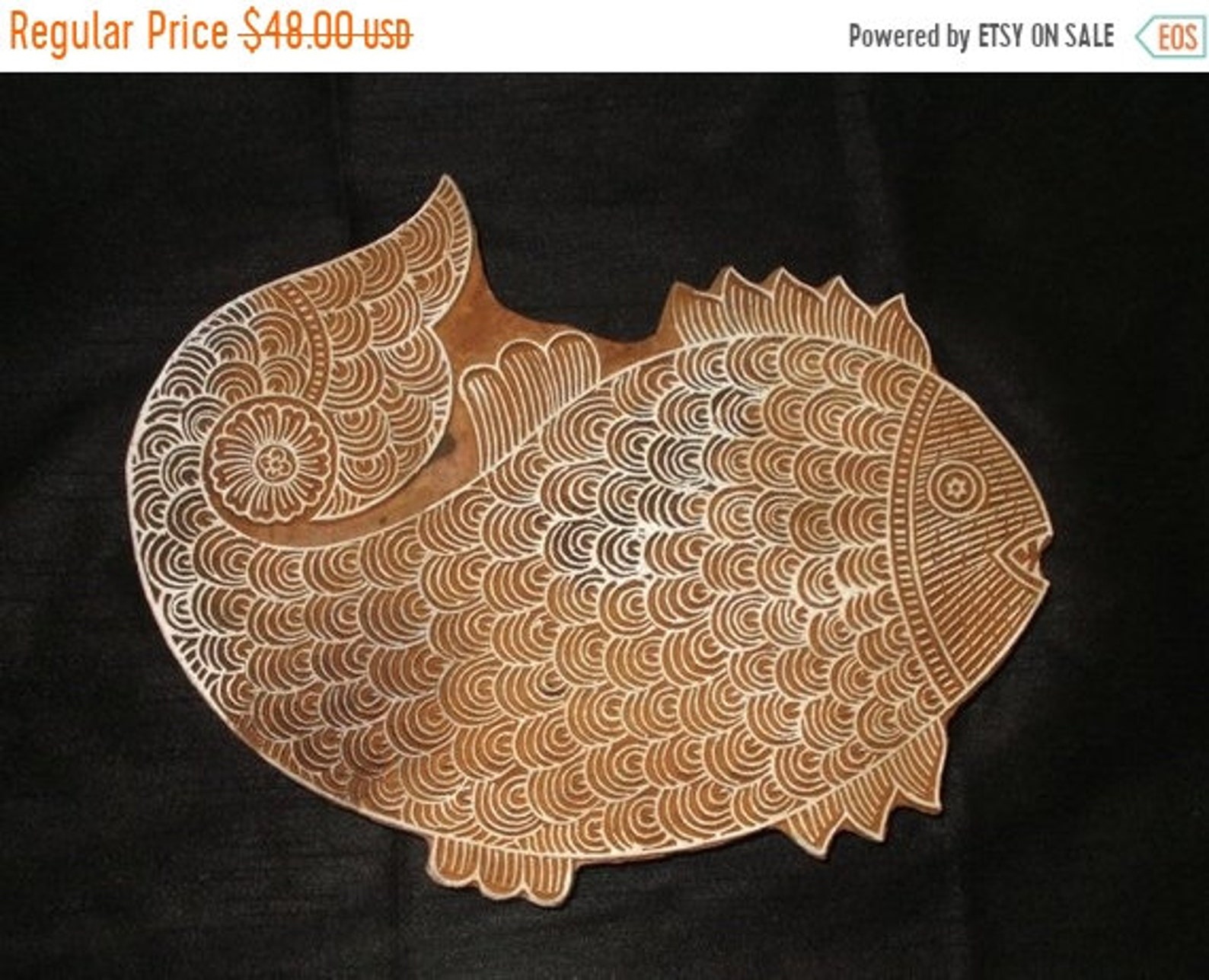 Fish Indian Block /big Block/printing Stamps/wooden Block for Printing ...